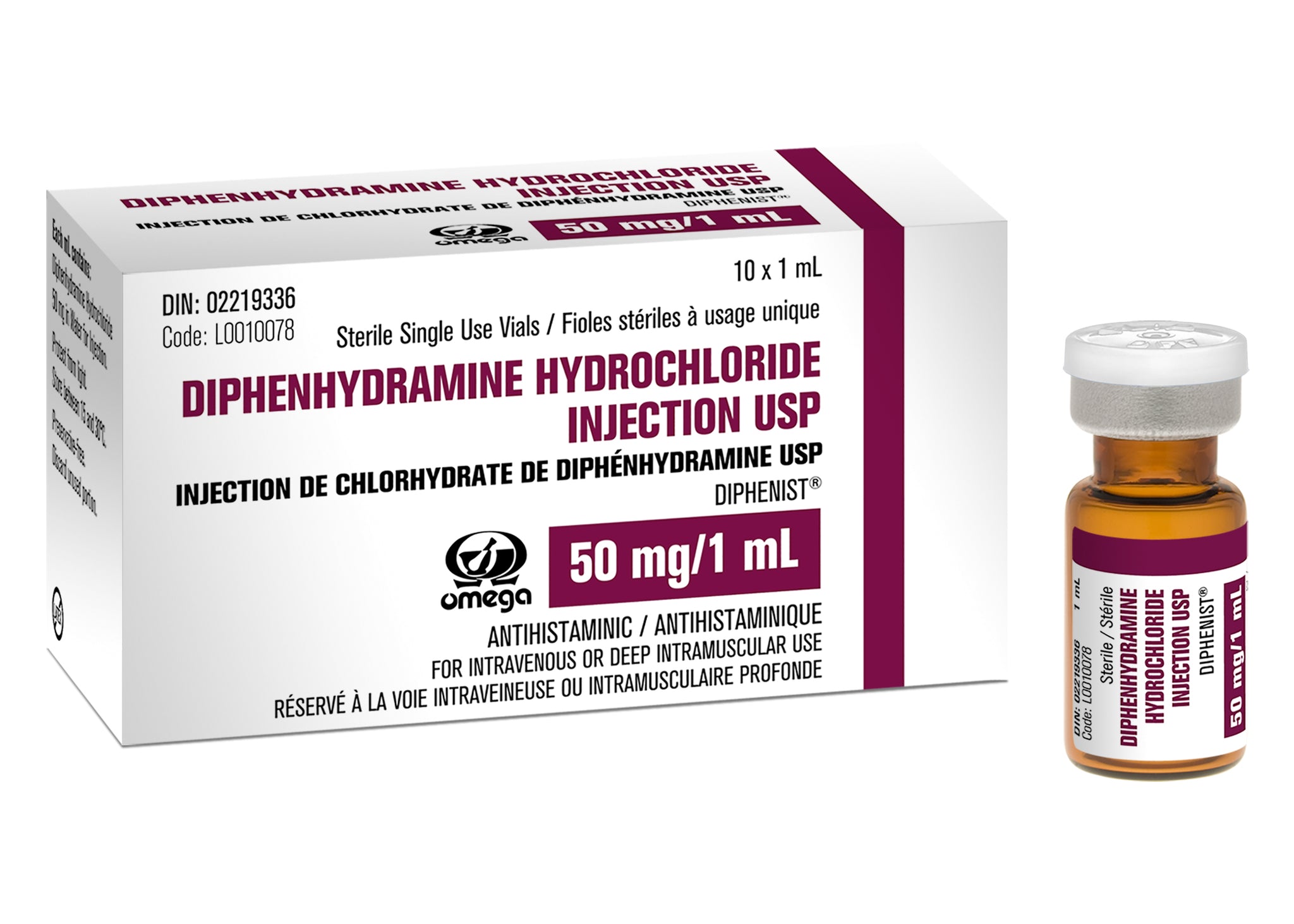 Diphenhydramine Hydrochloride Injection USP – Juno Pharma Canada Inc.